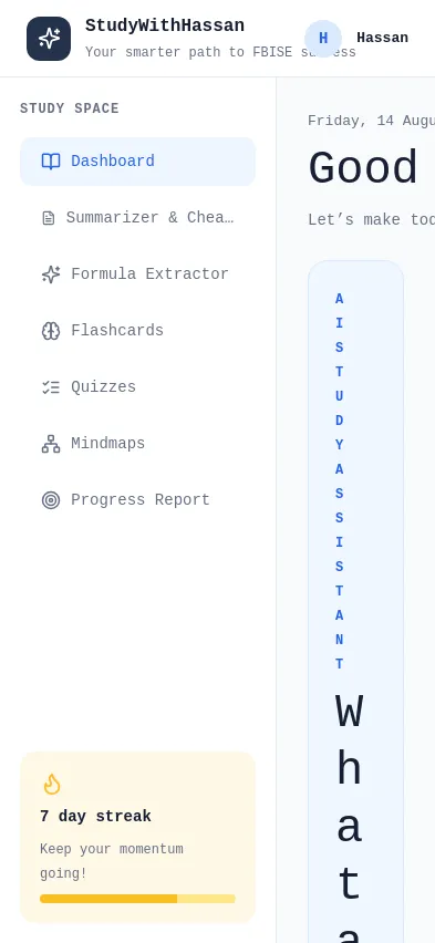 StudyWithHassan Mobile