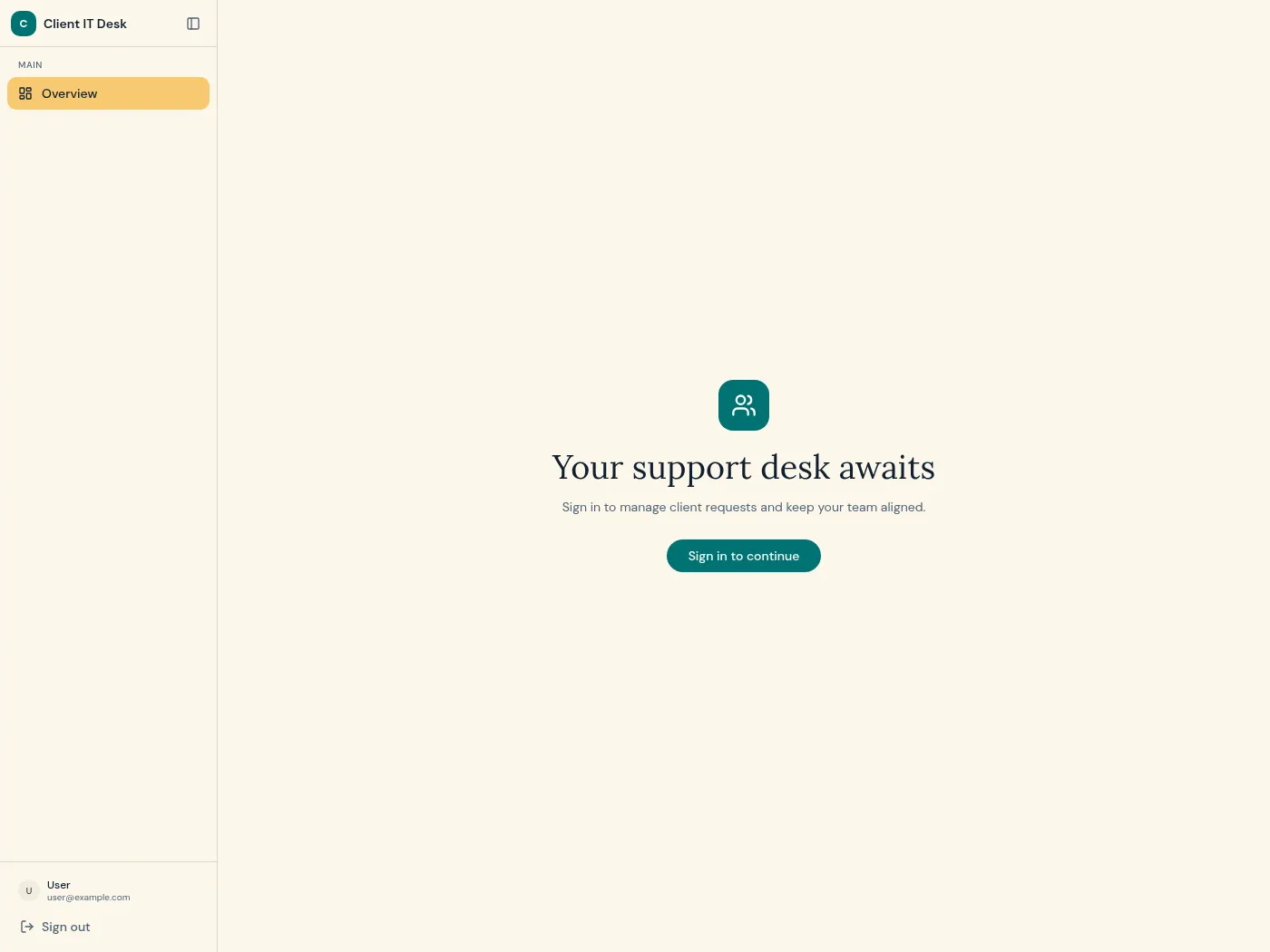 Client IT Ticket Desk