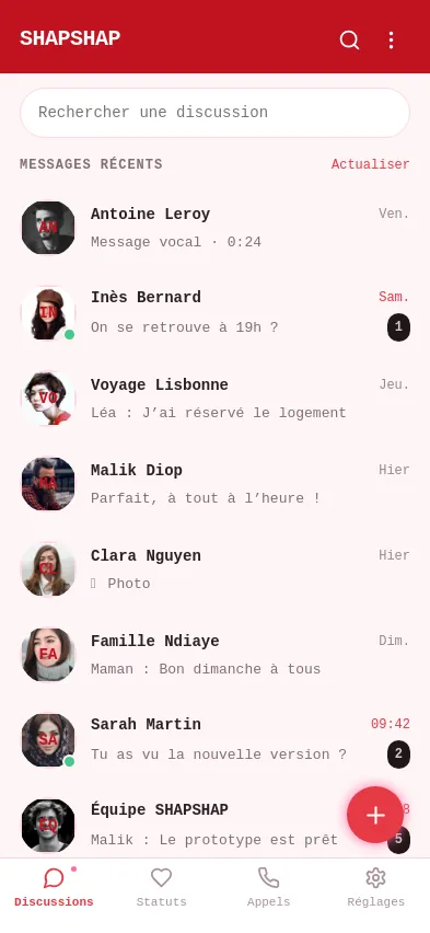 SHAPSHAP Messenger