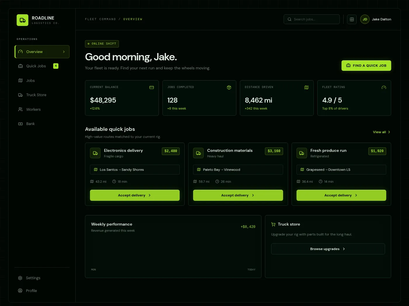 FiveM Trucker UI