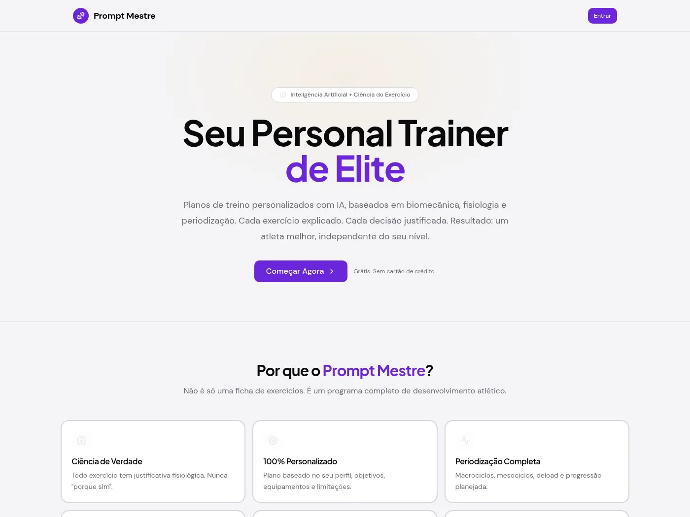 Prompt Mestre Fitness Pro