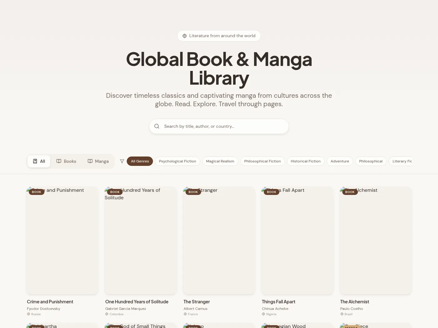 Global Book & Manga Library