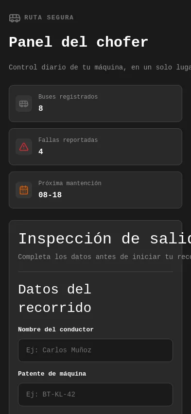 Bus Driver Dashboard