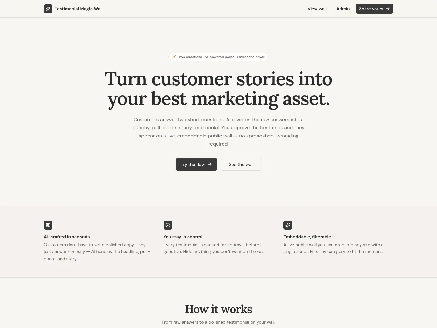 Testimonial Magic Wall