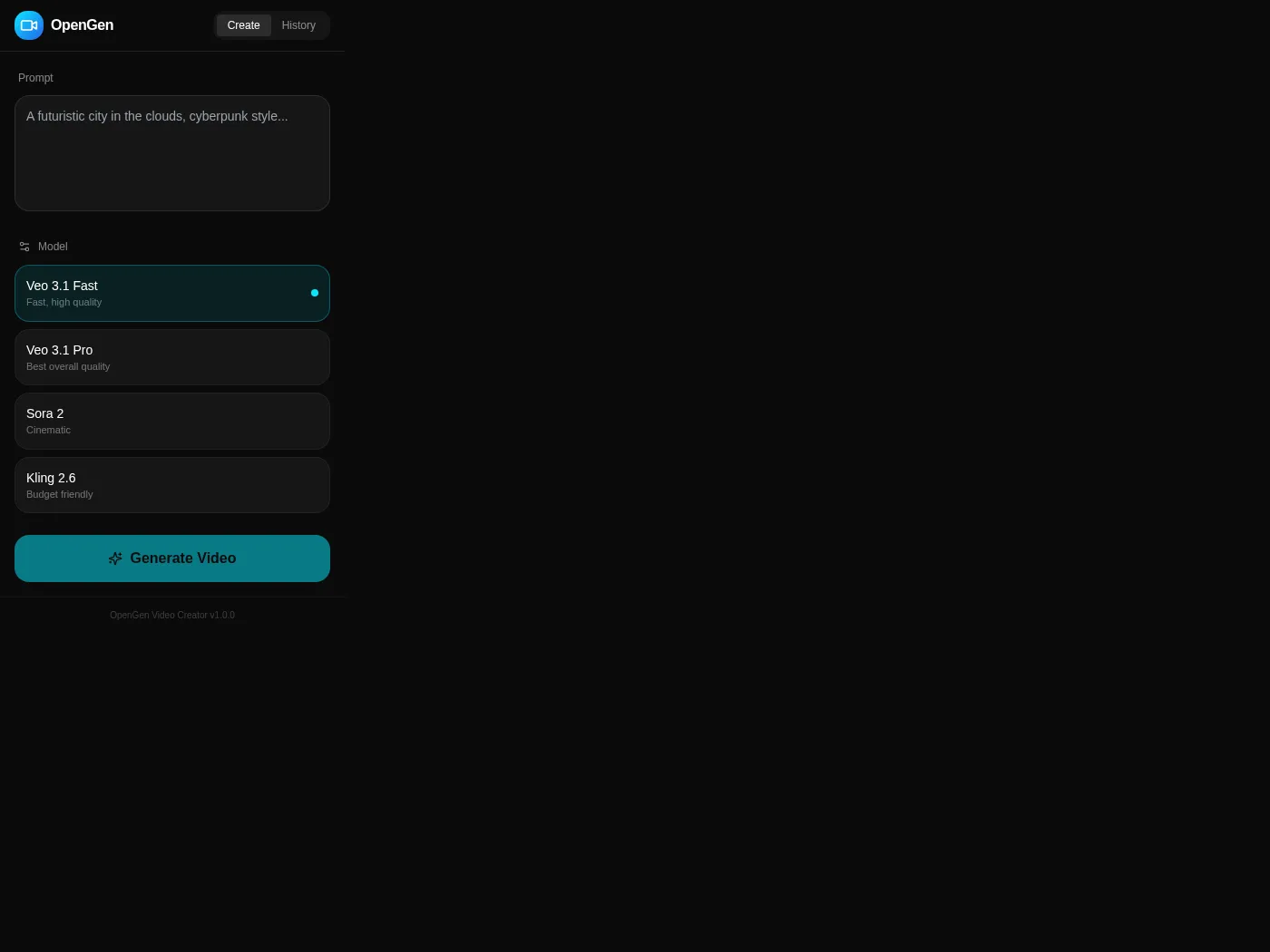 OpenGen Video Creator