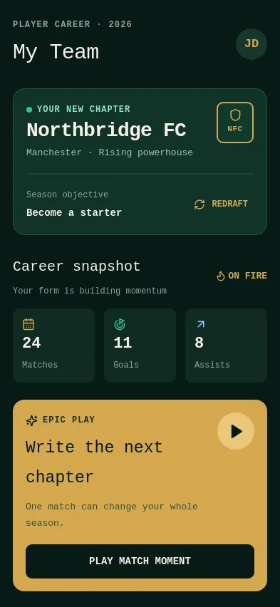 Football Career Simulator