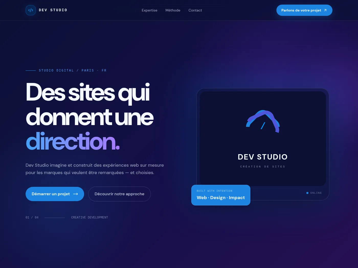 Dev Studio Agency Site