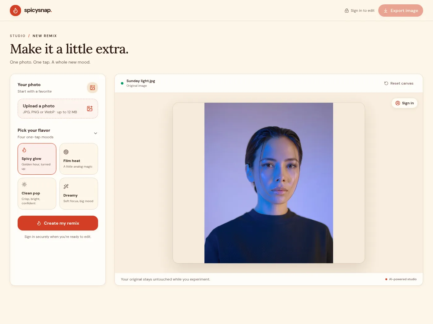 SpicySnap AI Editor