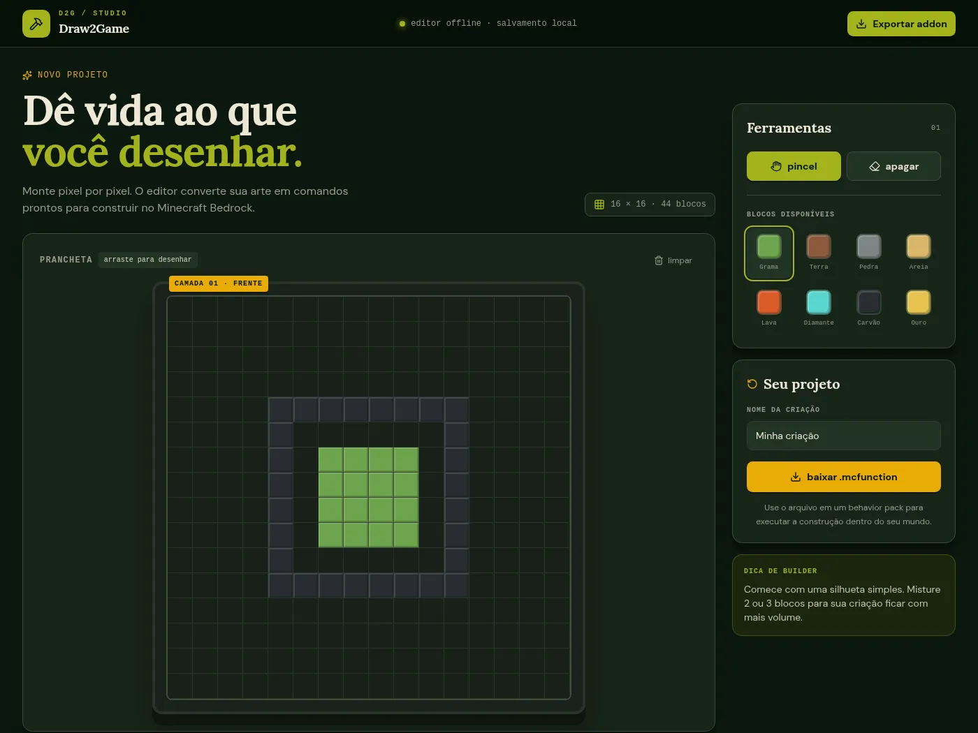 Draw2Game Addon