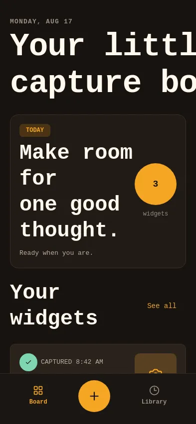 Widget Capture App