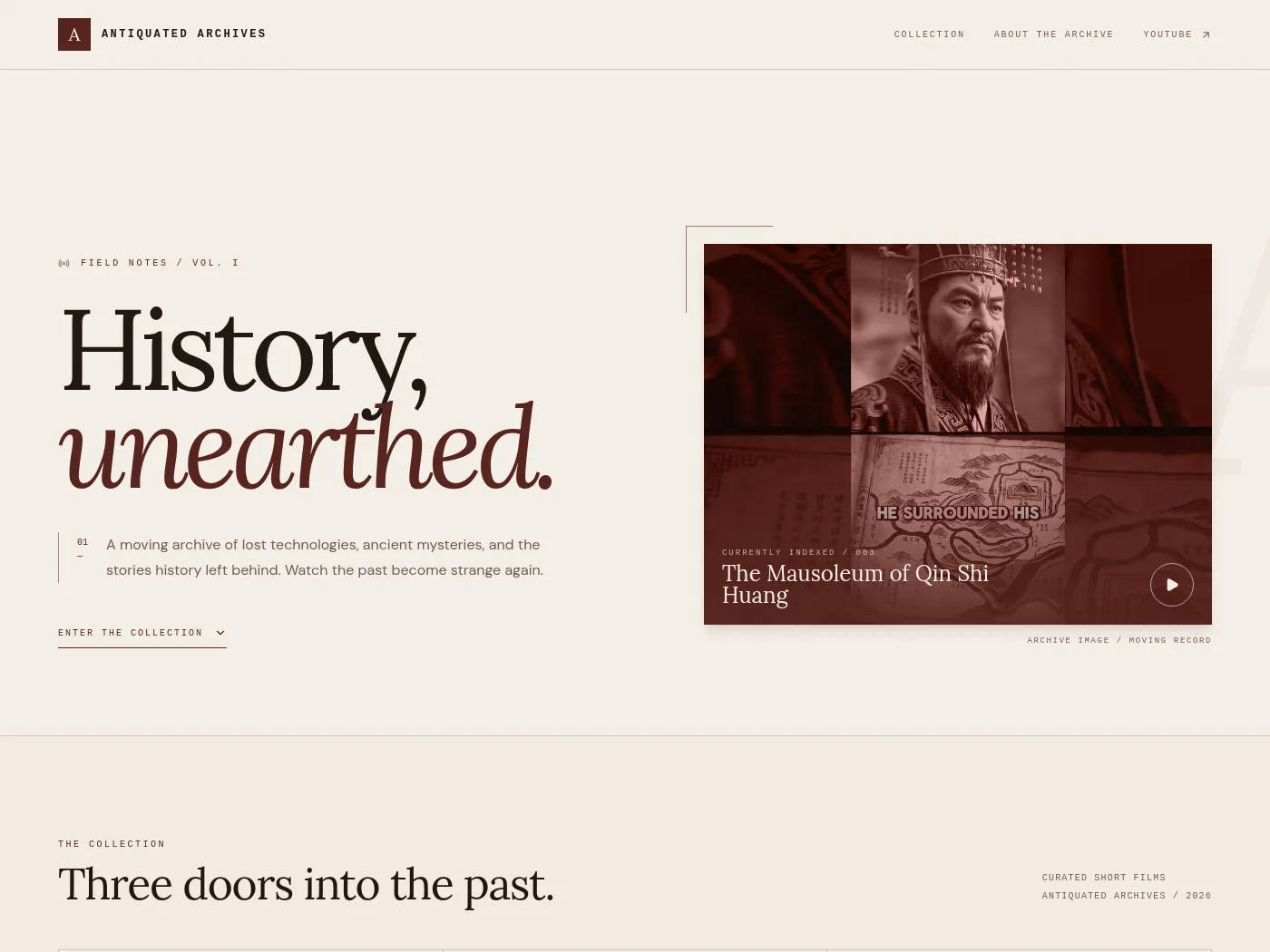 Antiquated Archives Portal