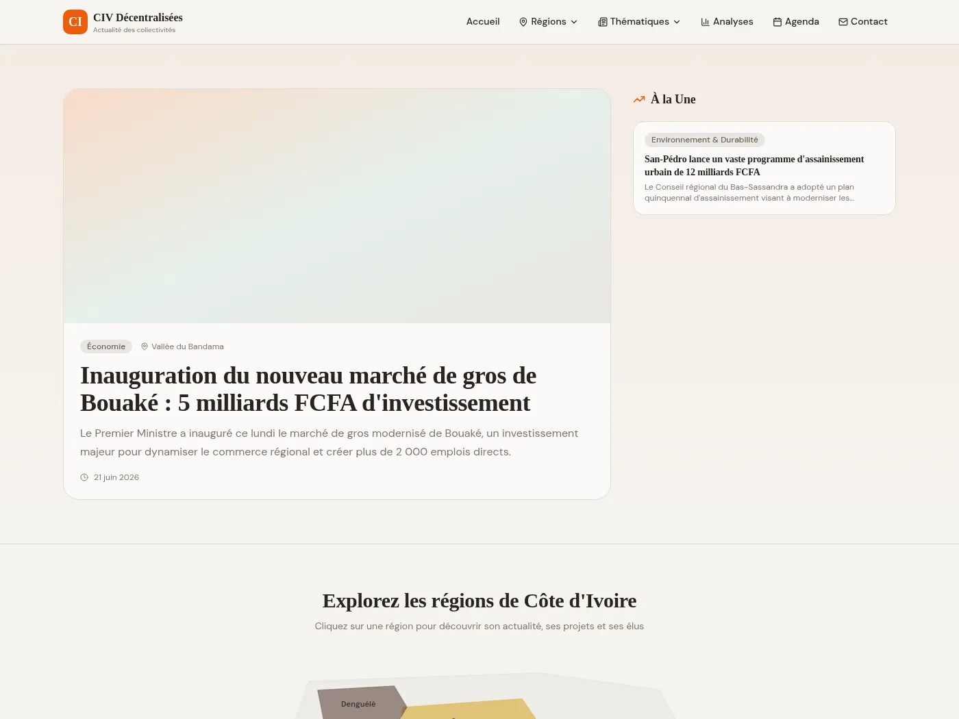CIV Décentralisées News