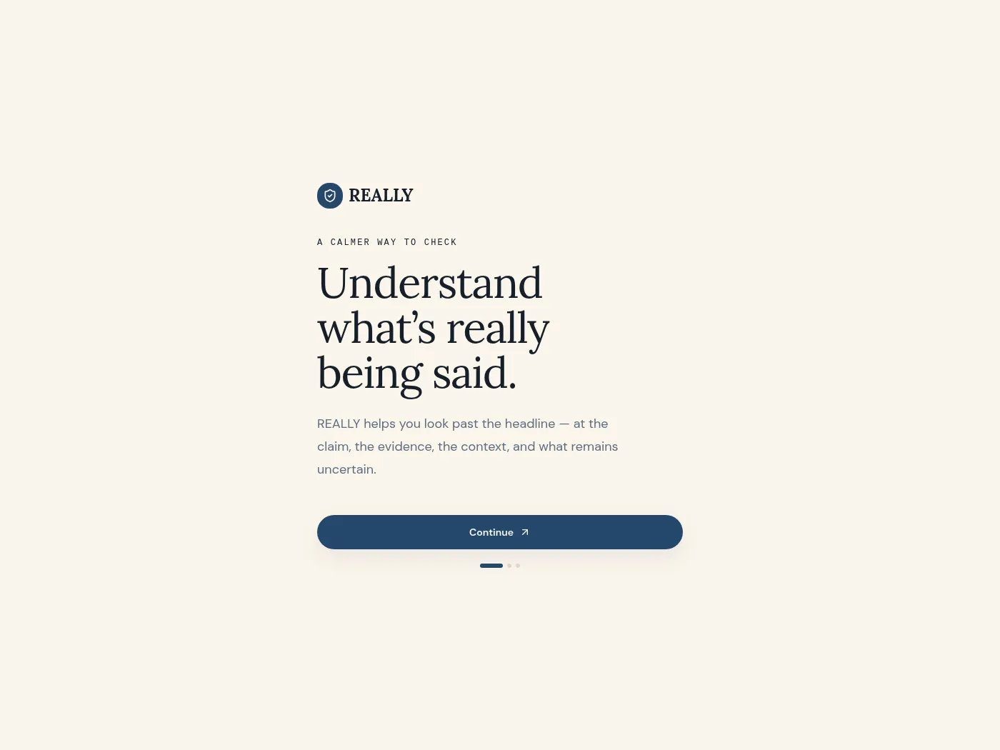 REALLY — AI News Verifier