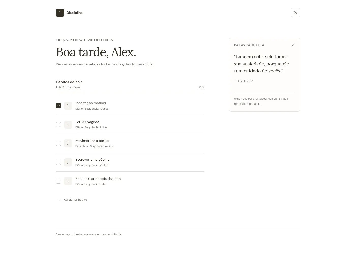 Notion Discipline Tracker