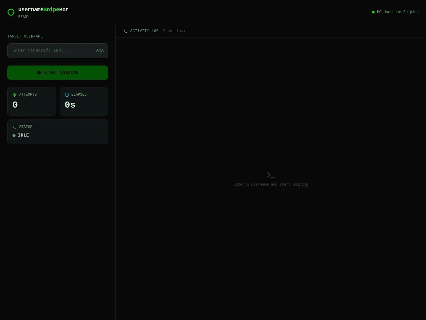 Username SnipeBot