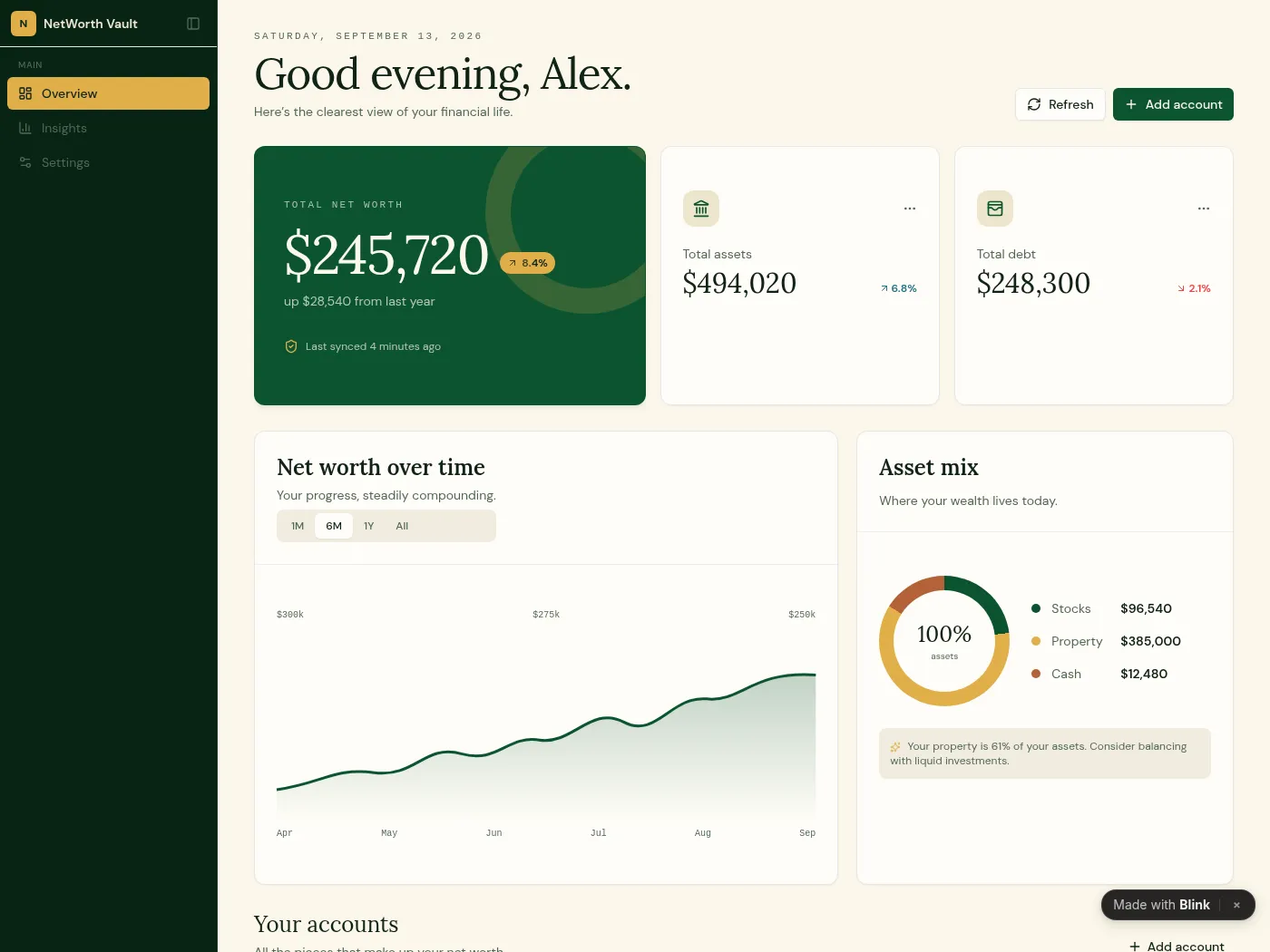 NetWorth Vault