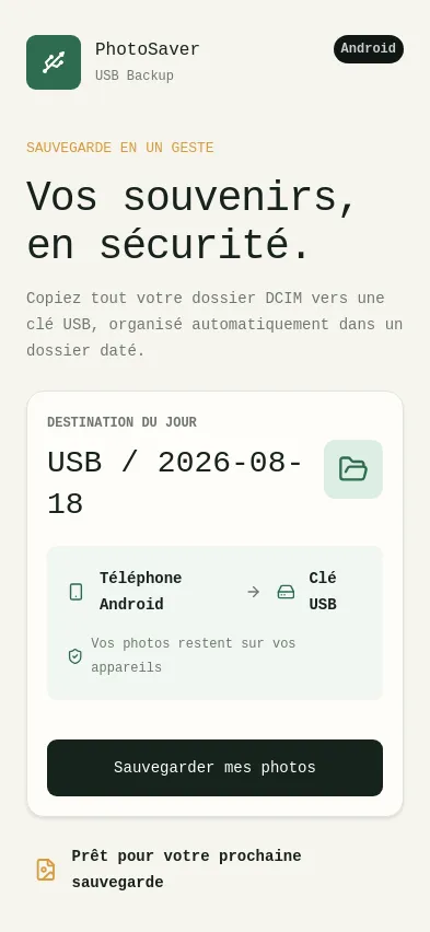 PhotoSaver USB Backup