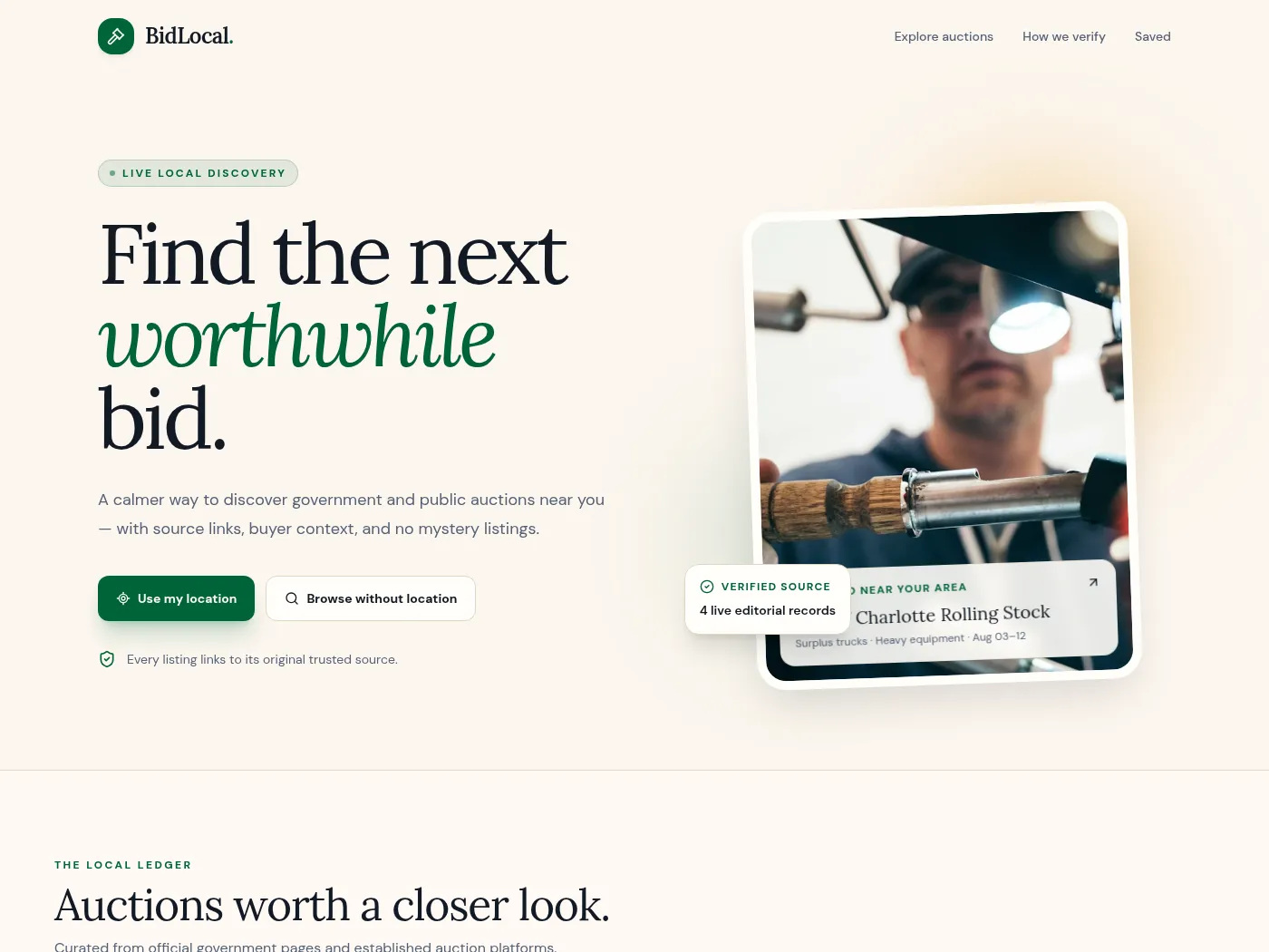 GeoAuction Hub
