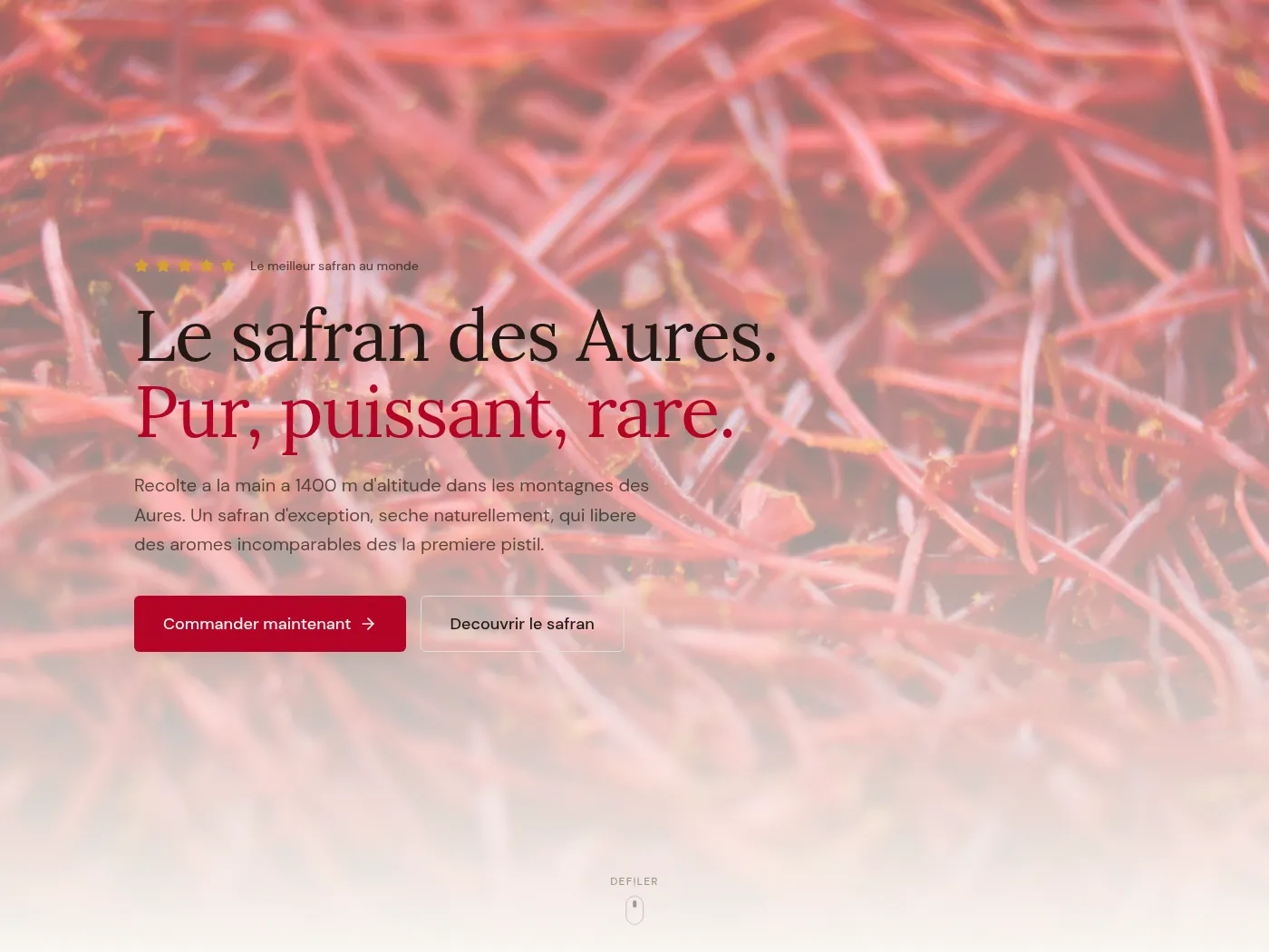 Aures Saffron Sales Page