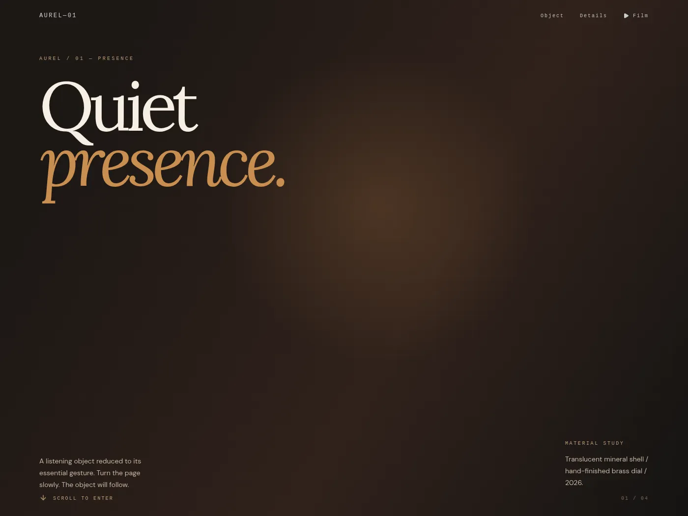 Cinematic 3D Web Showcase