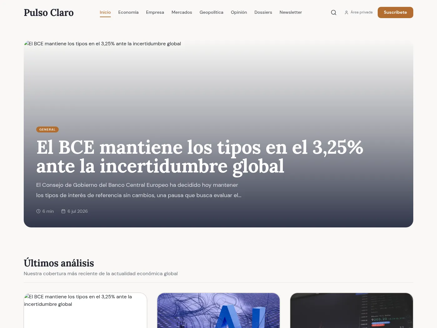Pulso Claro Editorial Web