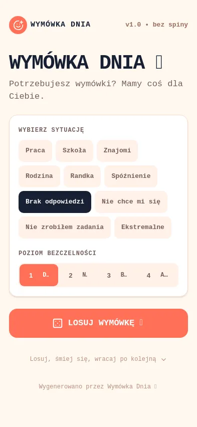 Wymówka Dnia Mobile