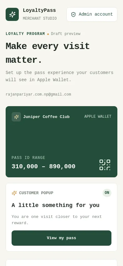 LoyaltyPass Admin App
