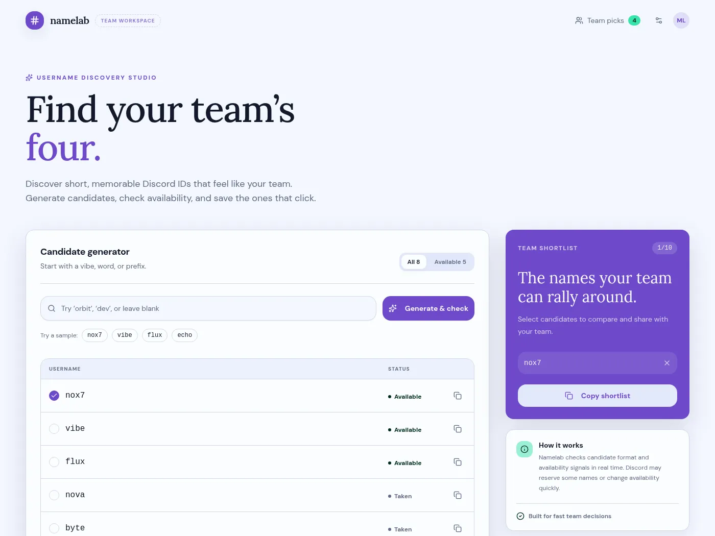 Discord Username Checker