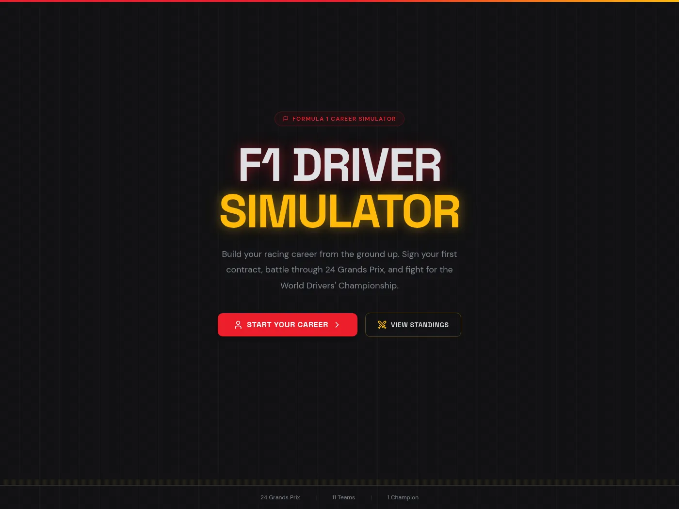 F1 Driver Simulator