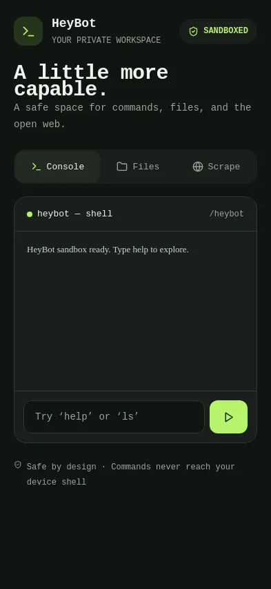 HeyBot Mobile Agent