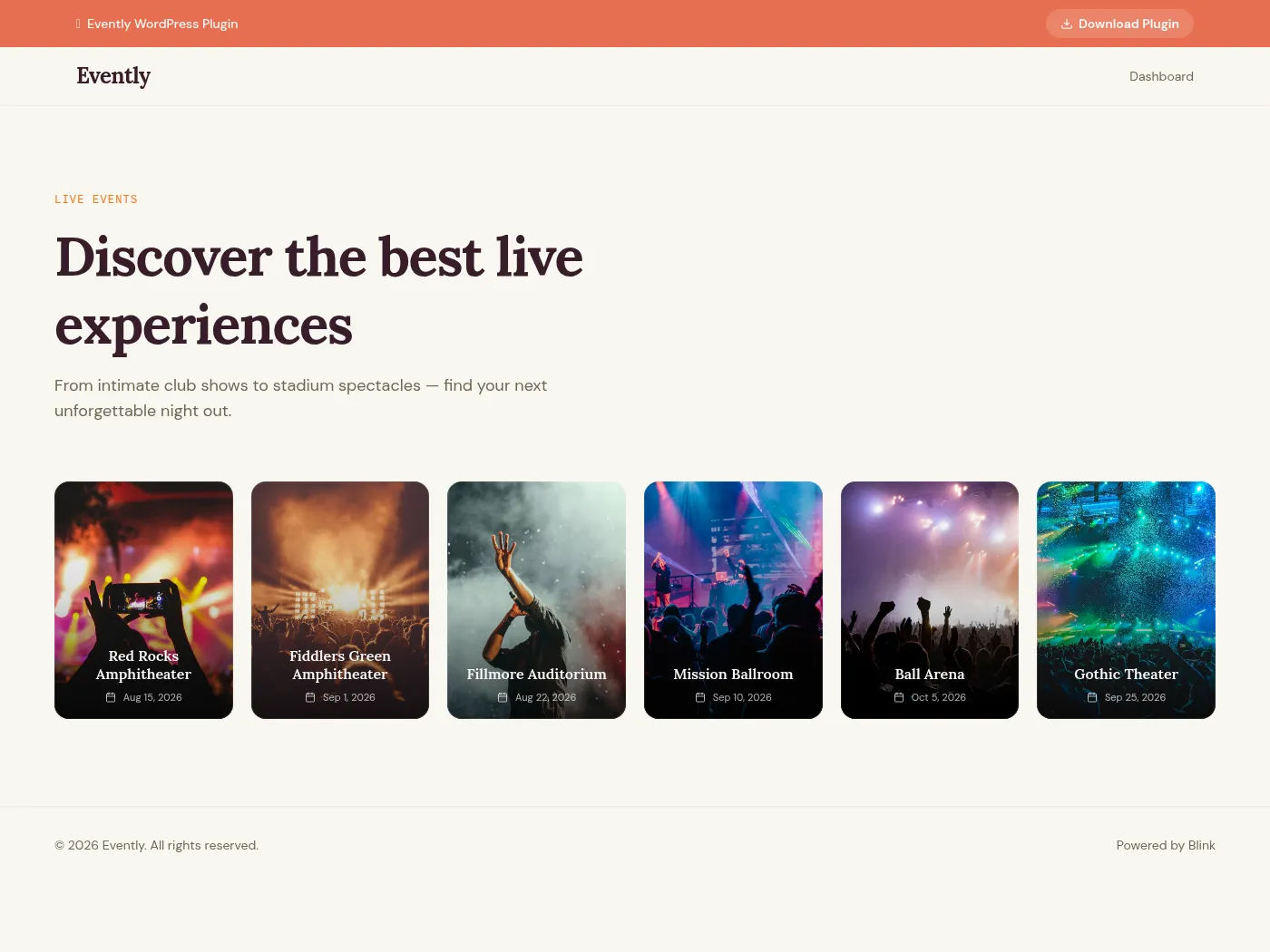 Evently WP Plugin