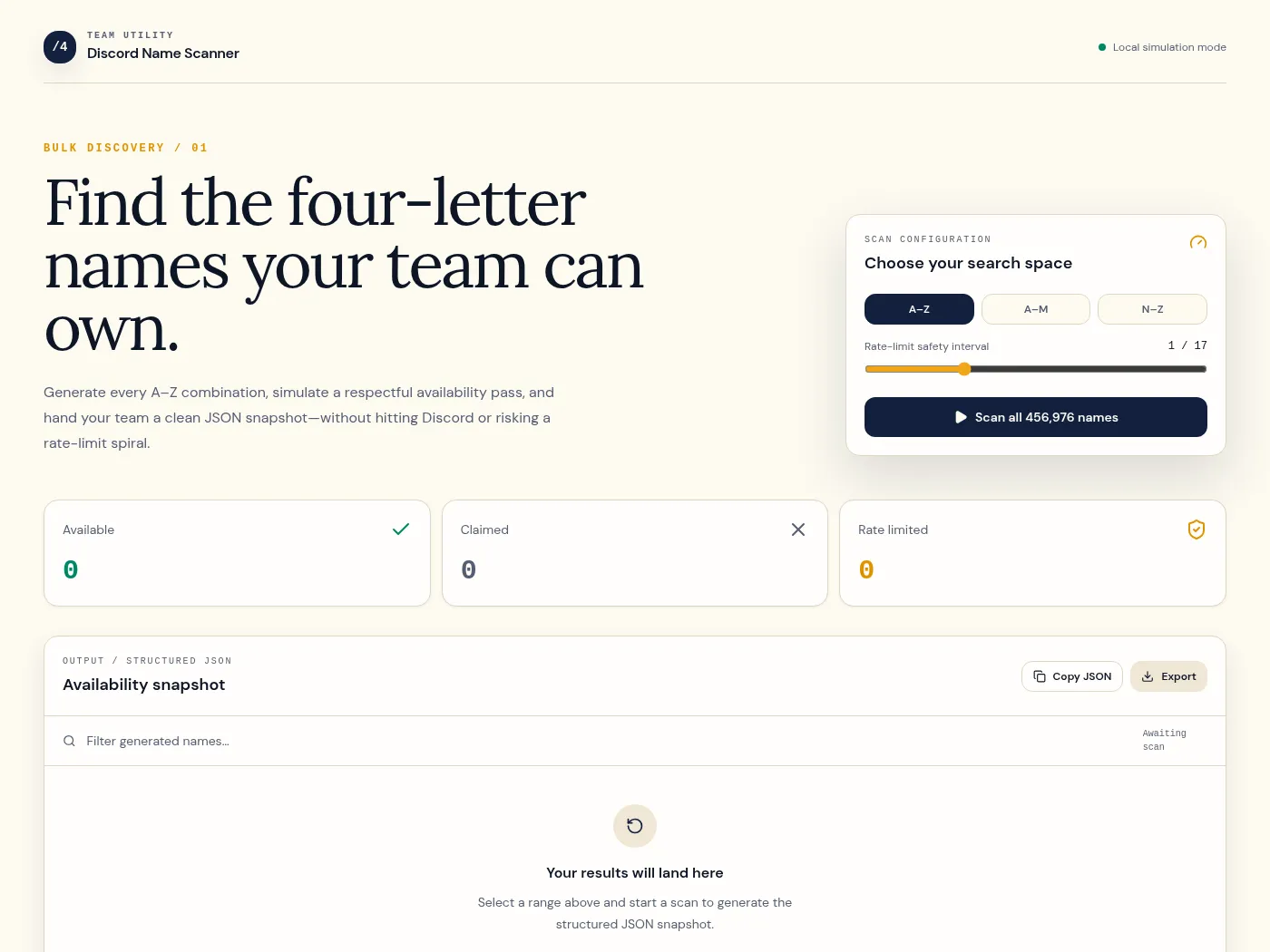 Discord Name Scanner