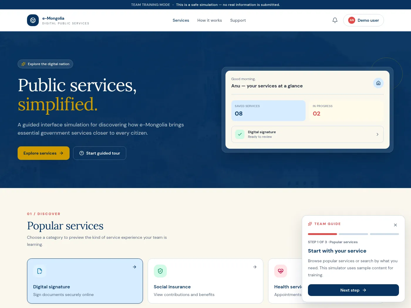 E-Gov Platform Simulator