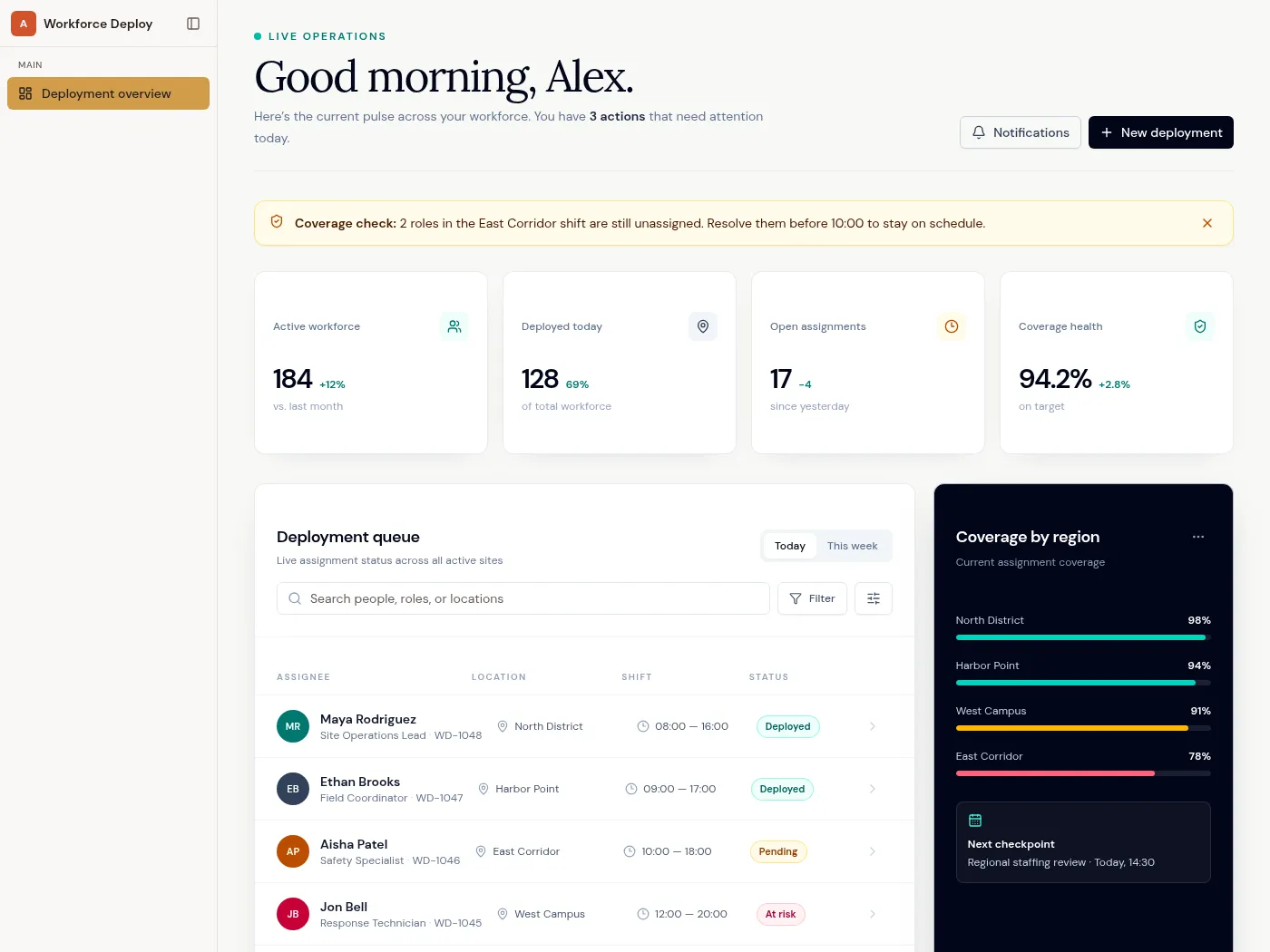 Workforce Deploy Hub