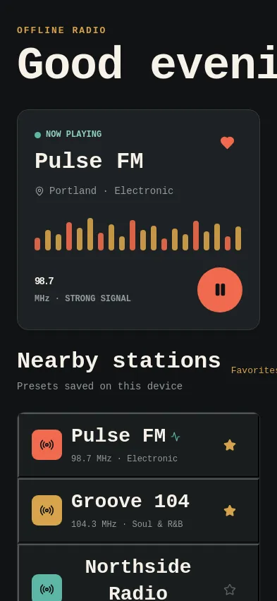 Offline FM Radio App