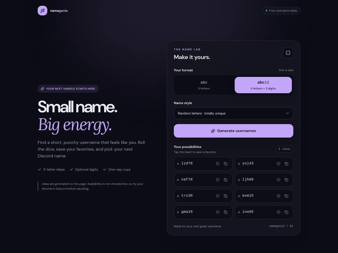 Discord Name Genie