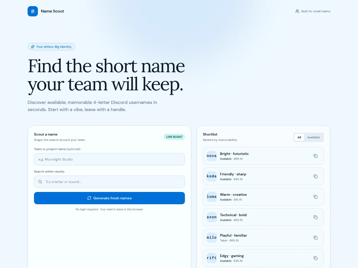 Discord Name Finder