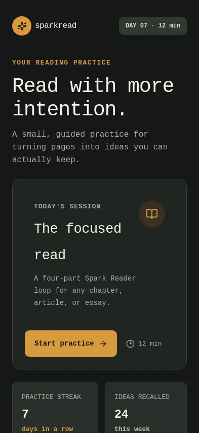 SparkReader Helper