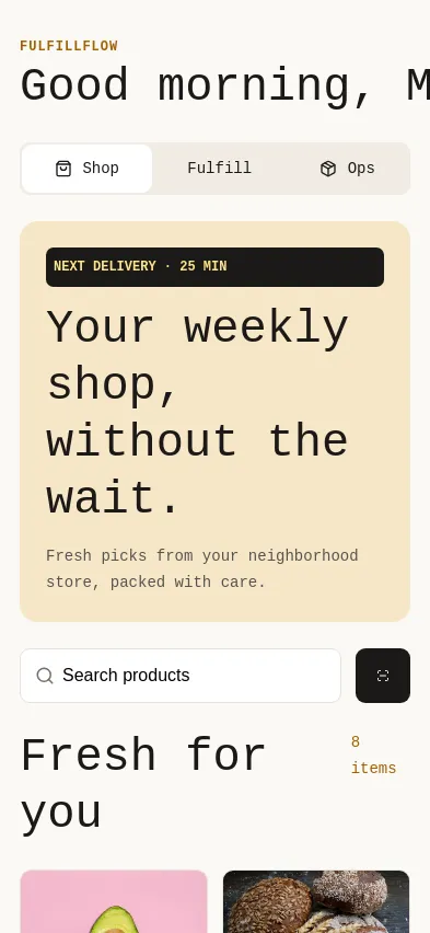 FulfillFlow Mobile Platform