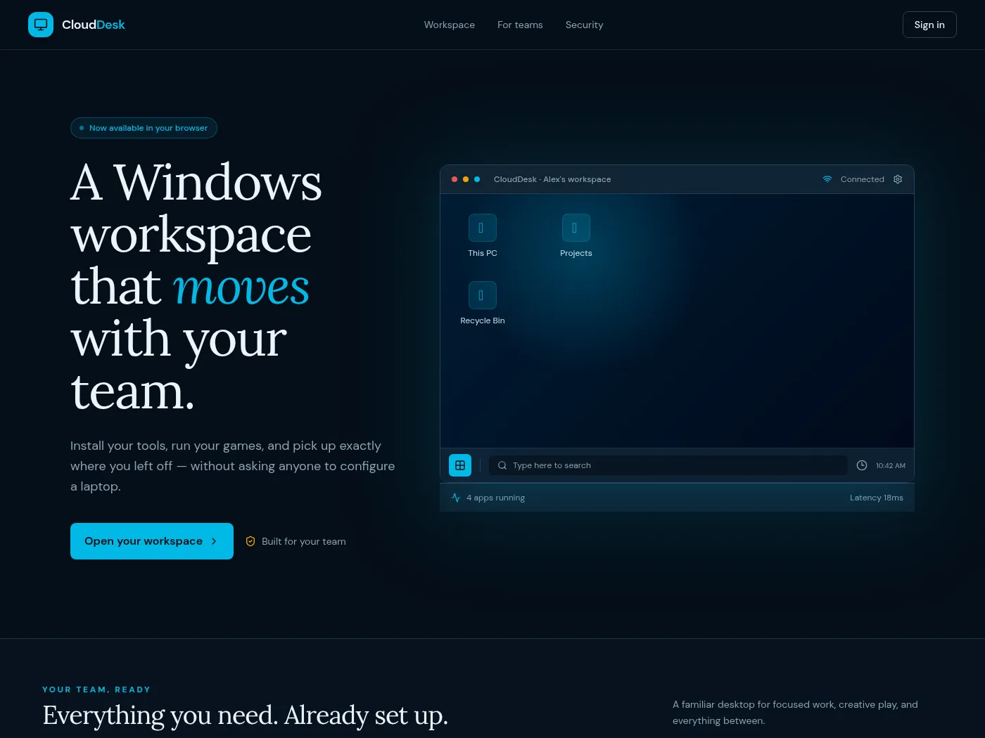 Windows Web Desktop