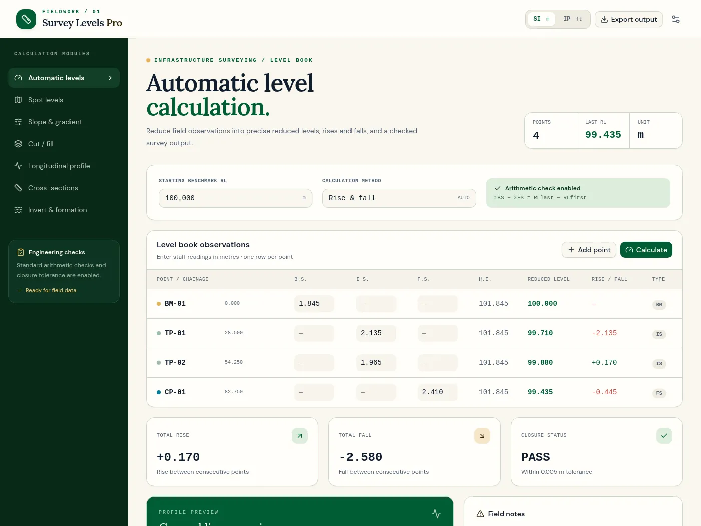 Survey Slope & Levels Pro