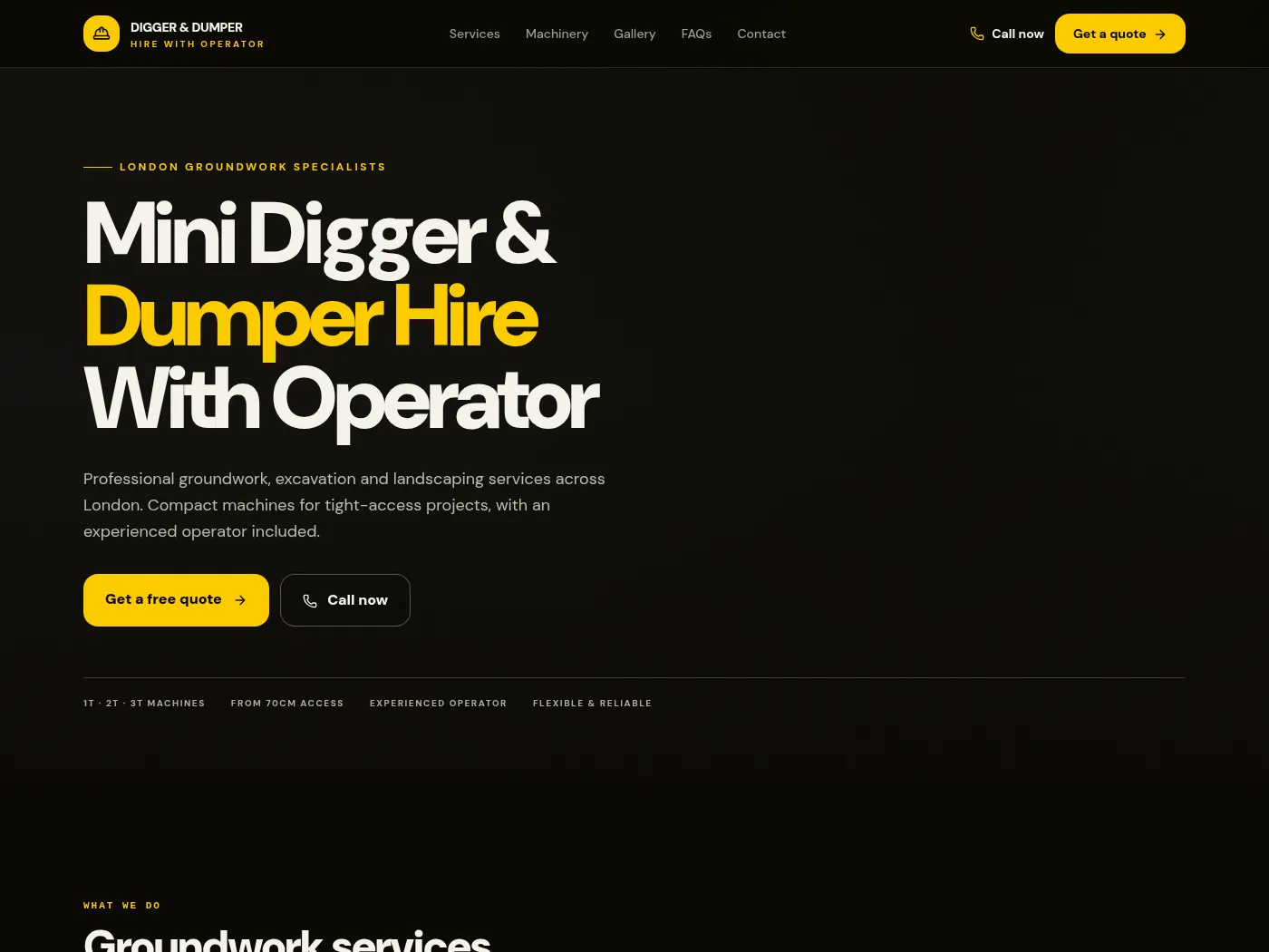 London Digger & Dumper Website