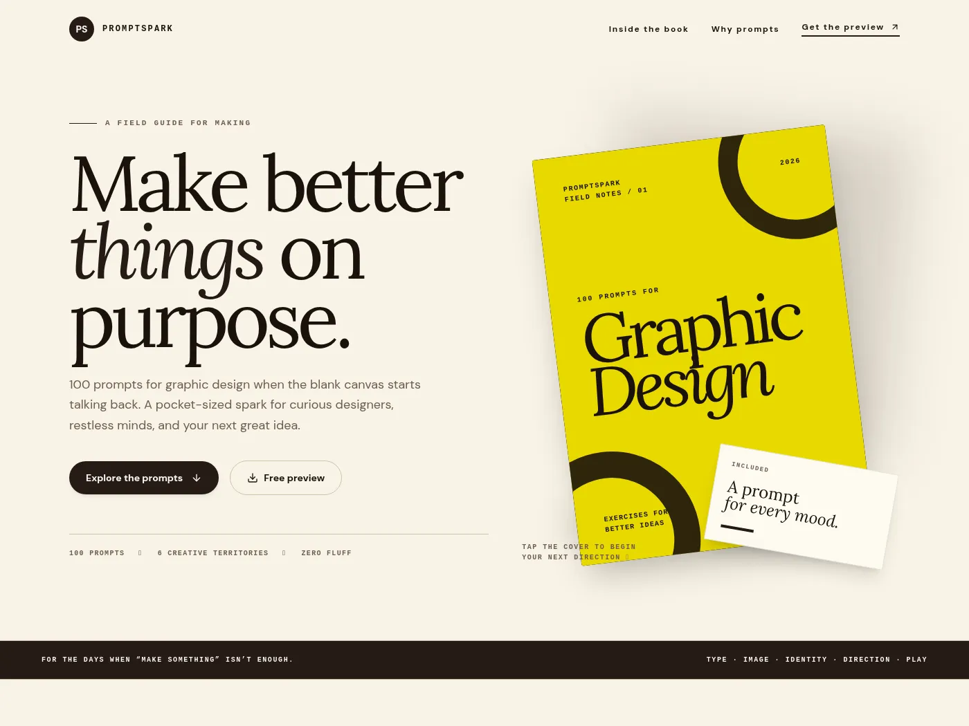 PromptSpark Landing Page