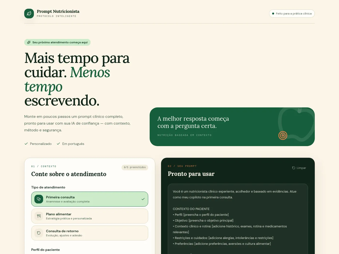 Prompt Nutricionista Pro