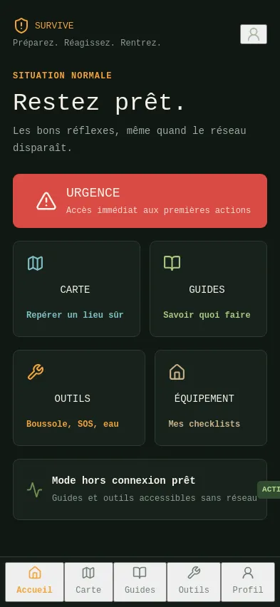 SURVIVE - Emergency Survival App