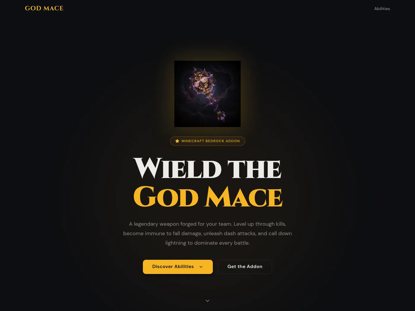 God Mace Minecraft Addon