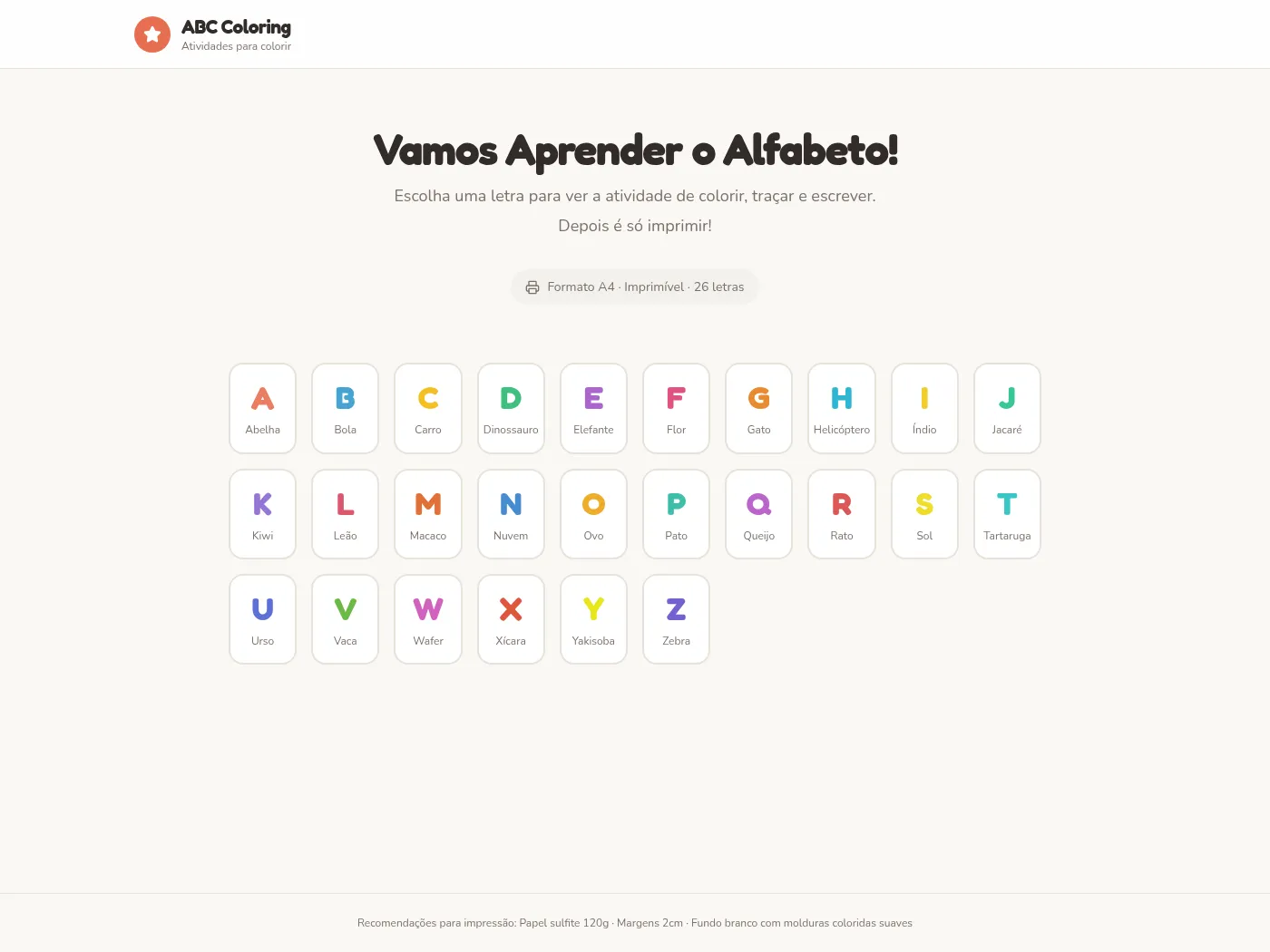 ABC Coloring Activities