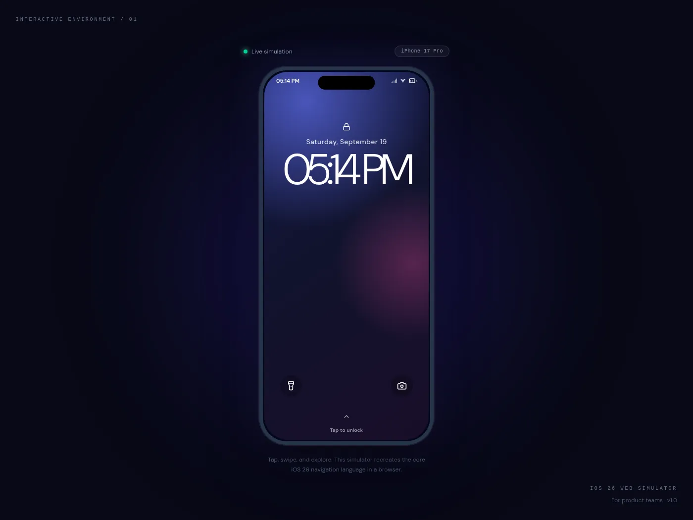 iOS 26 Web Simulator