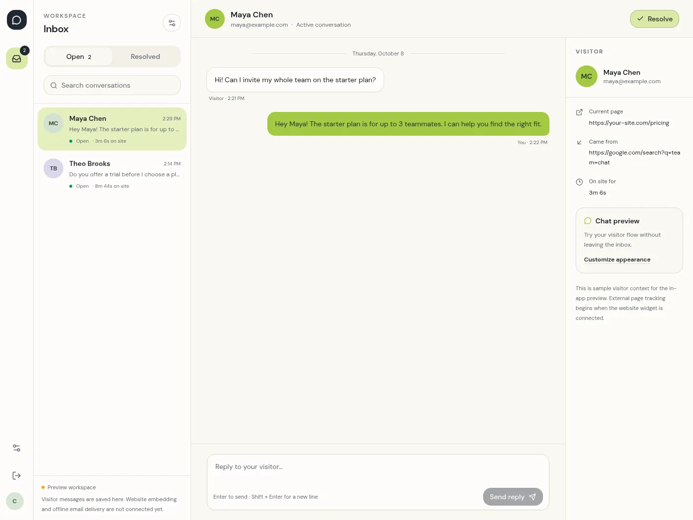 LiveChatly Widget