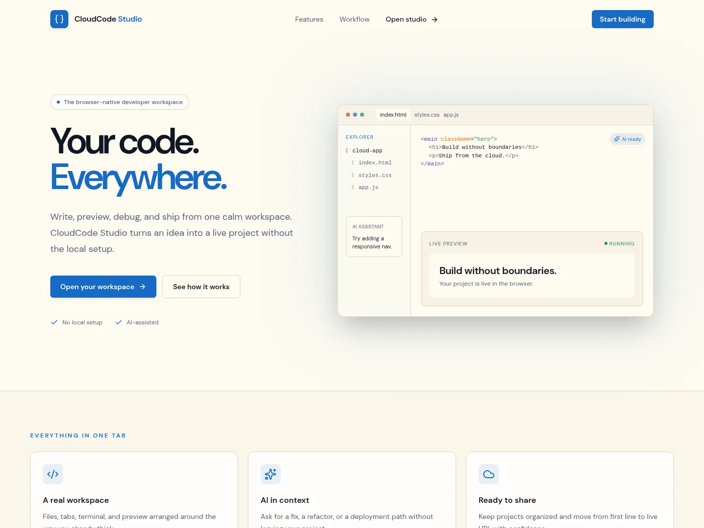 CloudCode Studio